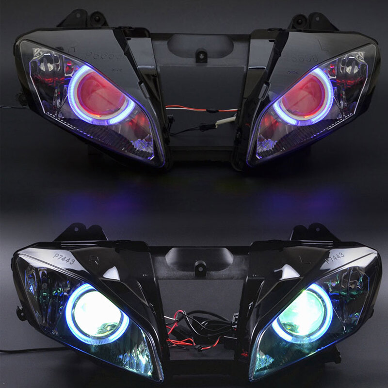 Red Devil Eye Assembled Headlight Blue Angel Headlamp For Yamaha YZF-R6 ...