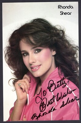 Rhonda Shear Actress Model Hand Signed Autograph Promo Photo Card 5.5x8 ...