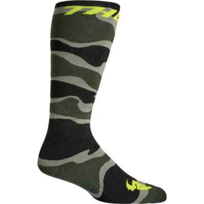 THOR MOTO MOTOCROSS MX ENDURO SOCKS CAMO GREEN / WHITE 3431-0672 Size ...