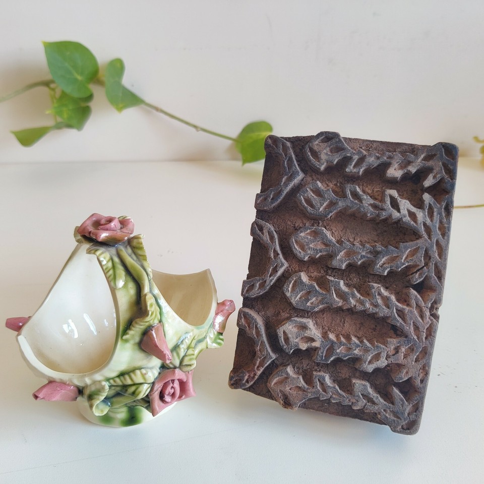Vintage Primitive Handmade Textile Printing Block Wooden Stamp Old ...
