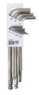Bahco HEX KEYS SET BE-9770I 9Pcs Metric Inox, Ball End, Long Arm ...