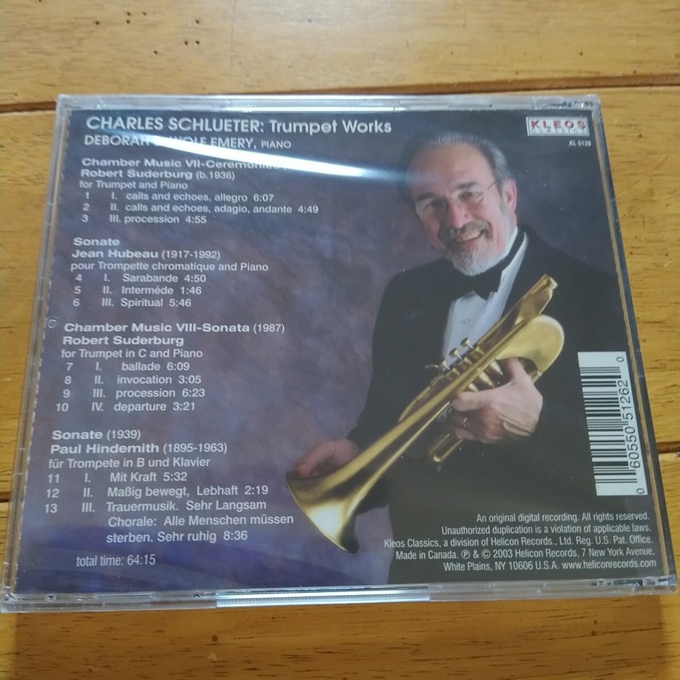 Charles Schlueter Trumpet Works CD [NEW SEALED] Deborah Dewolf Emery | eBay