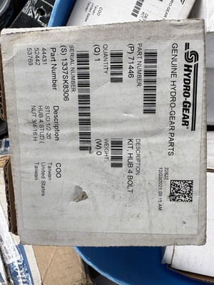 HYDRO GEAR 71446/21544061 HUB KIT 4BOLT FOR PUMP/TRANSAXLE/TRANSMISSION ...