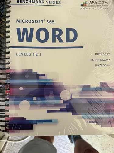 Benchmark Series: Microsoft 365 Word Levels 1 & - Hardcover, by ...