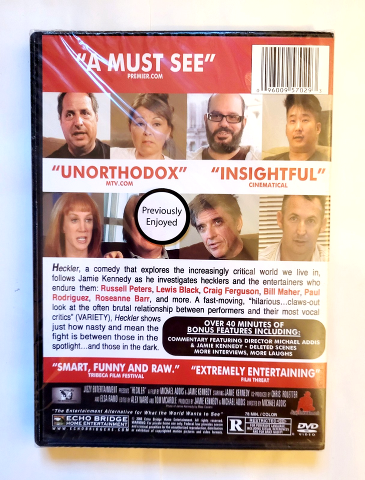 Heckler DVD Documentary Comedy 2007 R Jamie Kennedy Louie Anderson Free ...