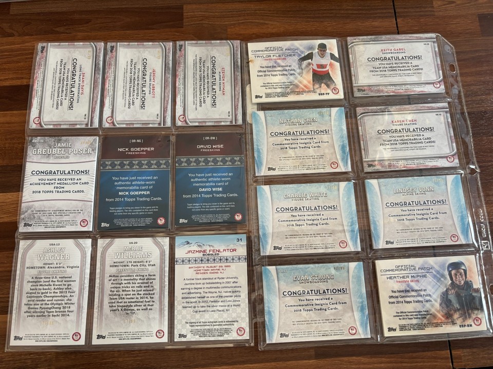 TOPPS OLYMPICS 55 CARD LOT AUTOGRAPHS PATCHES GOLDS MEDALS | eBay