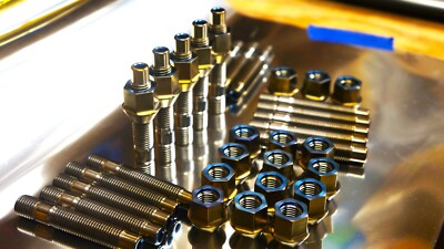 20 Studs + 20 Nuts set TITANIUM 75mm 12x1.5 Wheel Stud Nut Conversion Kit BMW | eBay