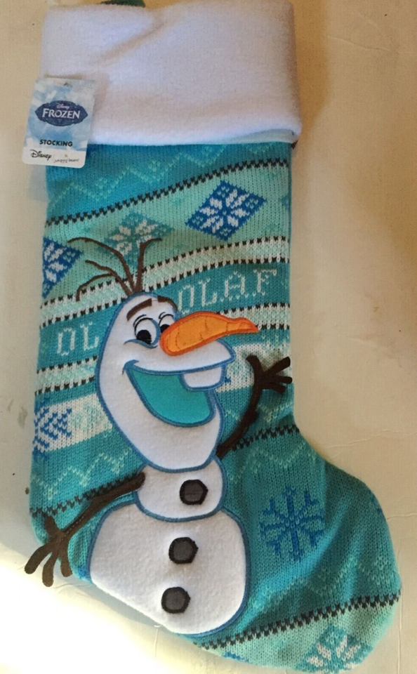 LAST, NEW 21" Inch DISNEY OLAF FROZEN Knit Christmas Stocking ...