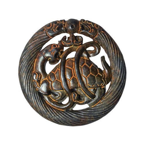 Old Chinese Deep Brown Jade Feng Shui Amulet Pendant Dragon Disc | eBay
