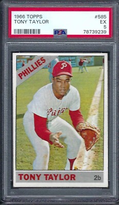 1966 Topps # 585 Tony Taylor Phillies EX PSA 5 | eBay