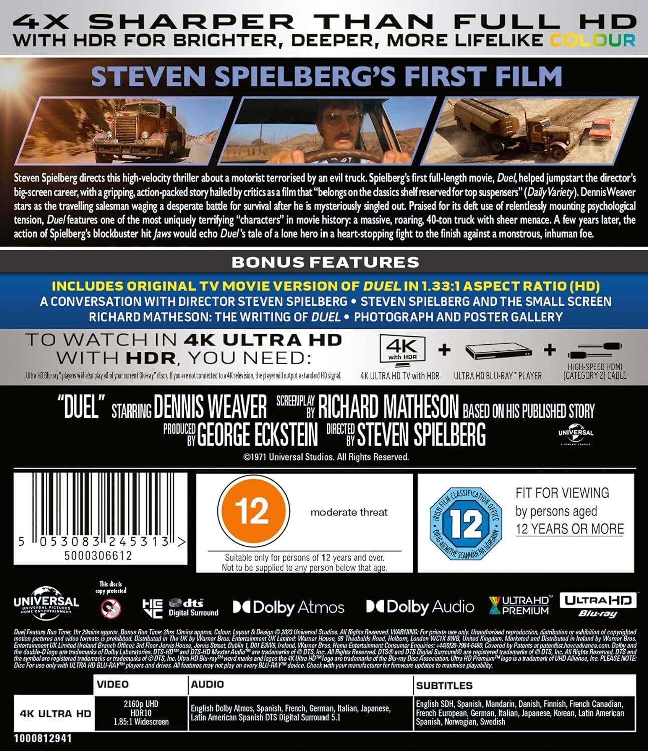 Duel [4K Ultra HD] [1971] [HD DVD] | eBay