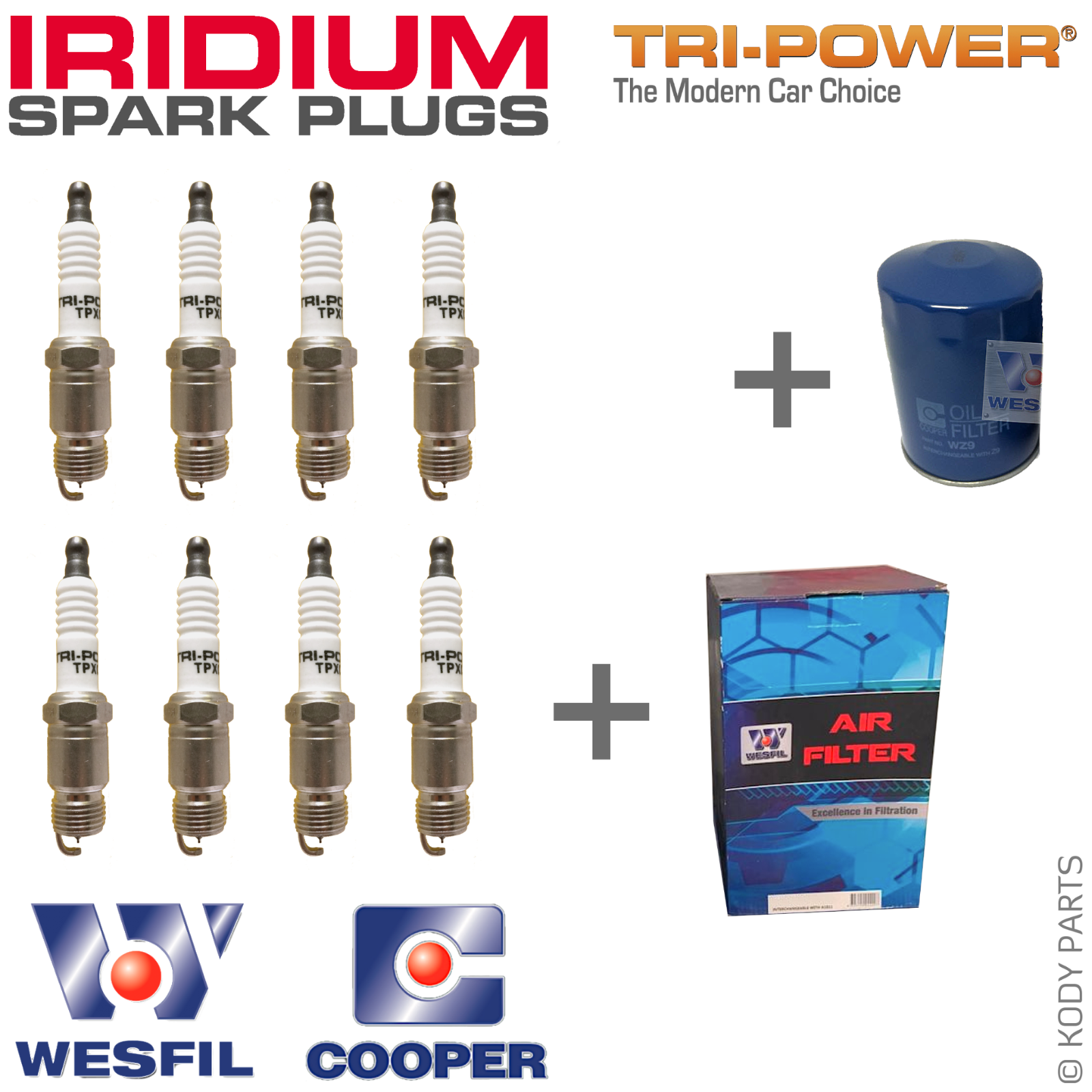 SERVICE KIT with IRIDIUM PLUGS - for Ford Falcon XR8 Ute 5.0L V8 XH ...