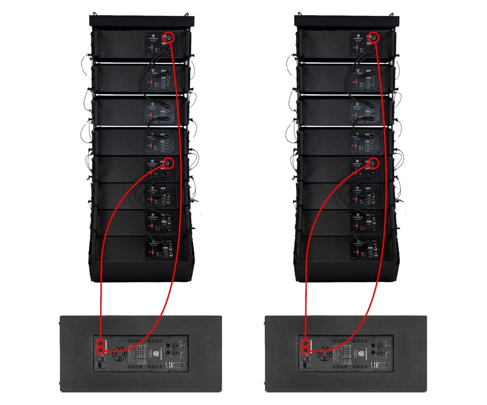 PRORECK VENUE SET PA Speaker Line array System 10000W Stereo/ DJ ...