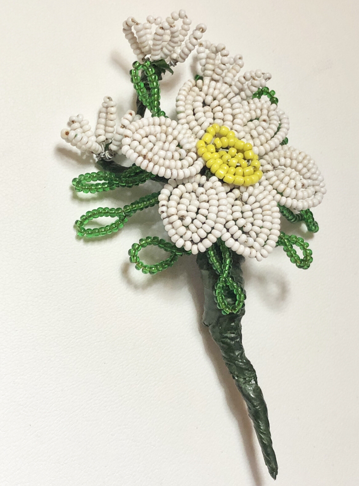 Hand wired Seed Bead Floral Flower Bouquet Beaded Vintage Pin Brooch | eBay