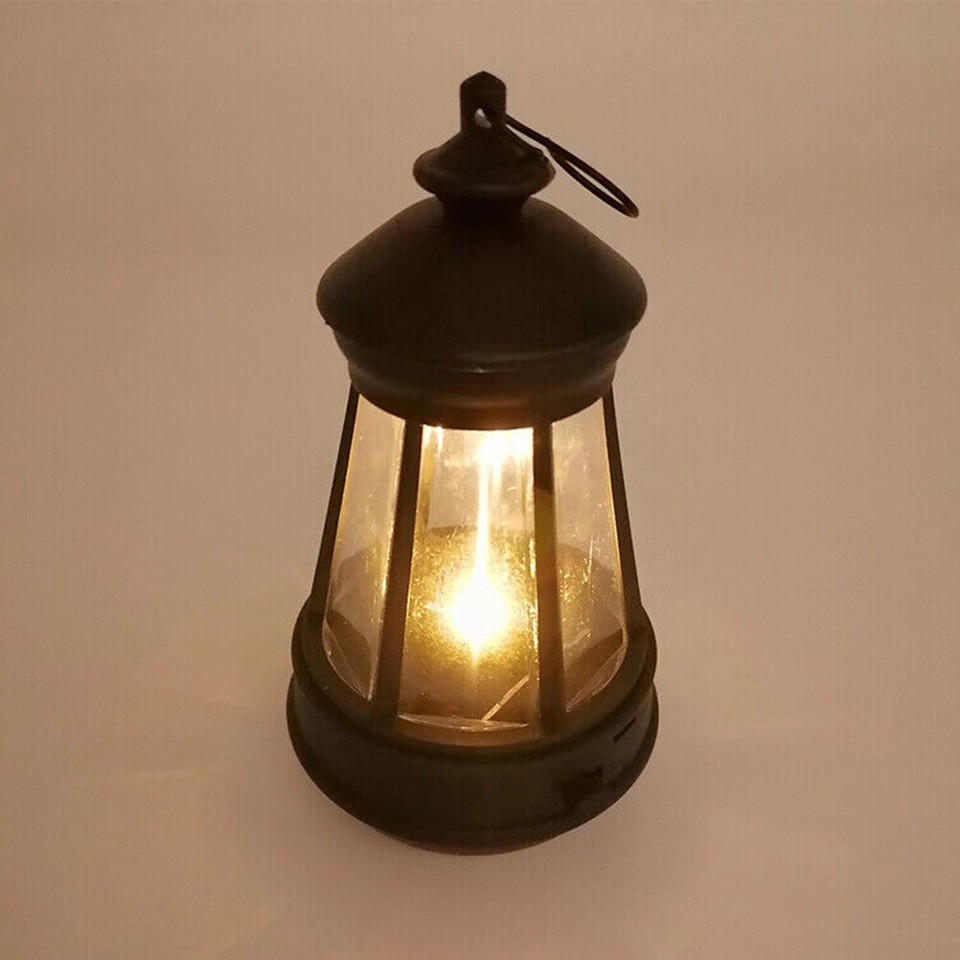 Solar Lantern Hanging LED Lamp Yard Outdoor Patio Garden Light Decor ...