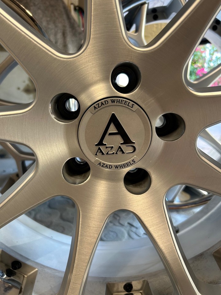 22" STAGGERED AZAD WHEELS AZ99 SILVER WITH CHROME SS LIP RIMS (P02 ...