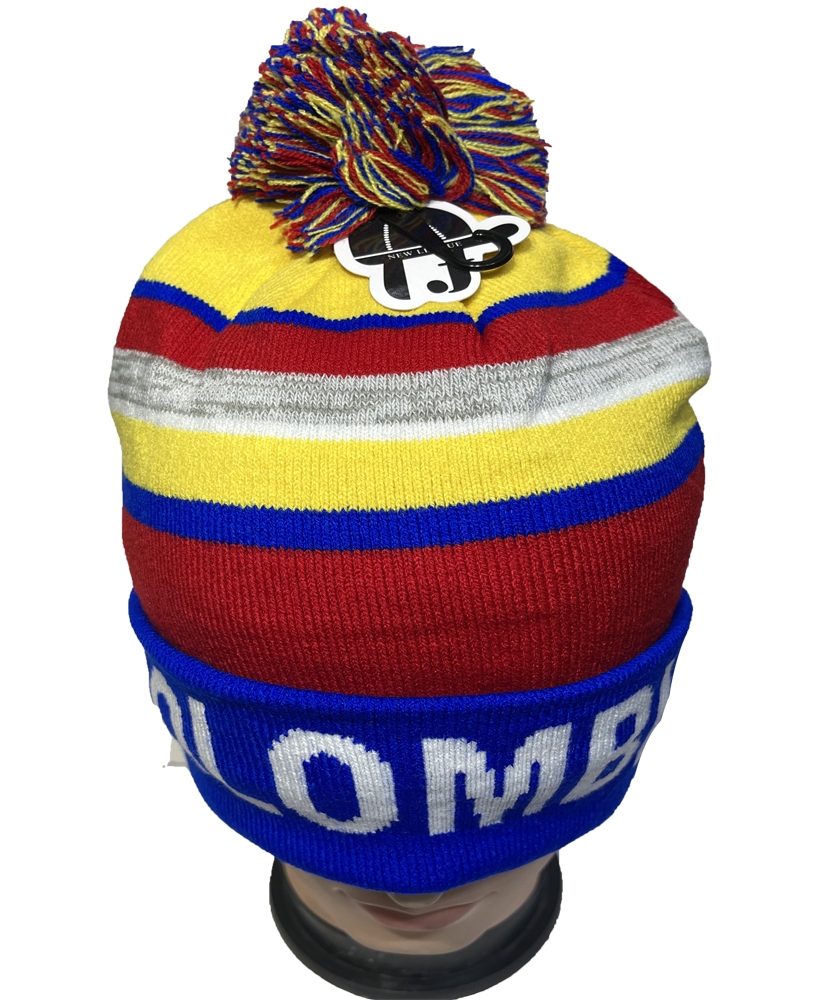 COLOMBIA Pompom Plush Lining Knit cap Beanie Knitted Warm Ski Winter ...