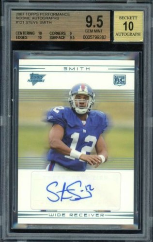 Steve Smith Rookie 2007 Topps Performance Rookie Autographs (pop 4 ...