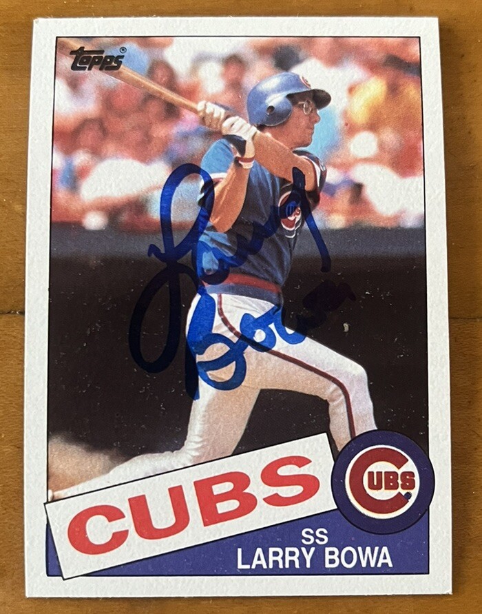 LARRY BOWA 1985 Topps #484 Baseball Card AUTO AUTOGRAPH Signed CHICAGO ...
