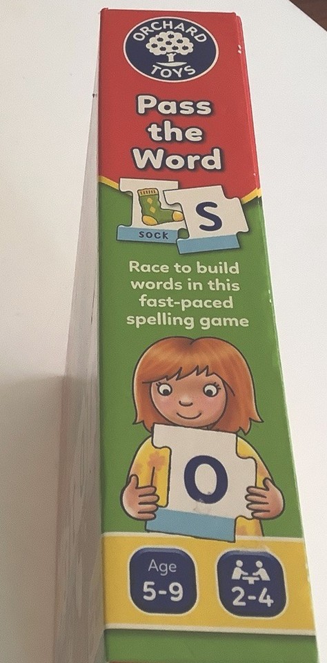 Pass The Word Spelling Board Game Orchard Toys 5-9 Year Olds All Pieces ...