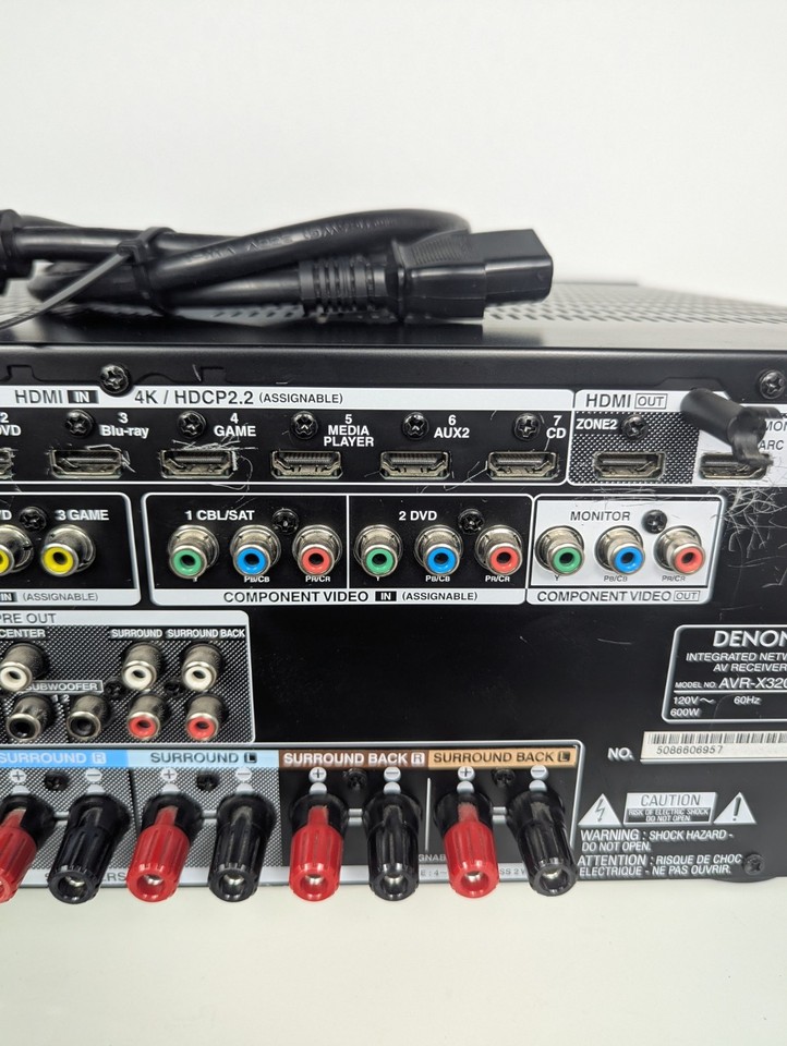 Denon AVR-X3200W 7.1 Channel 105 Watt Rcvr Powers On Untested CLEAN No ...