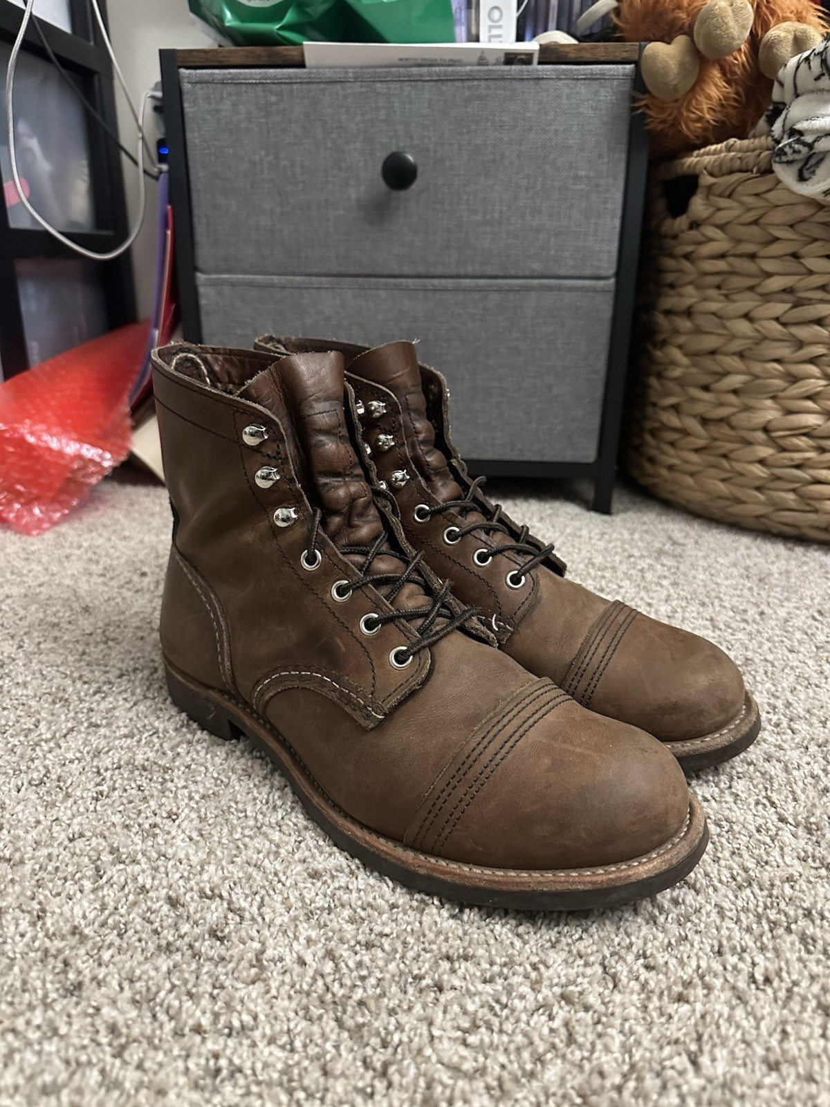 Red Wing Shoes Iron Ranger Heritage 8111 Men's Amber Harness Leather ...