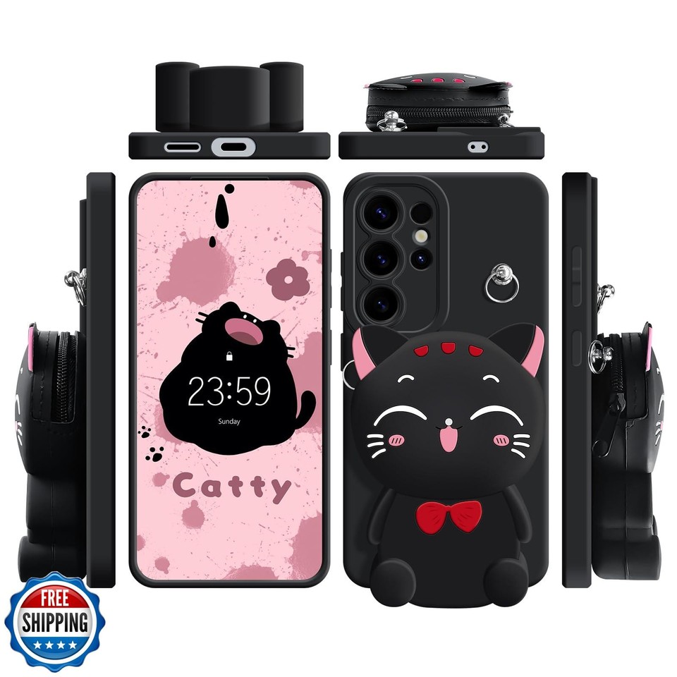 SGVAHY for Samsung Galaxy S23 Ultra Case, Cute Black Lucky Cat Co | eBay