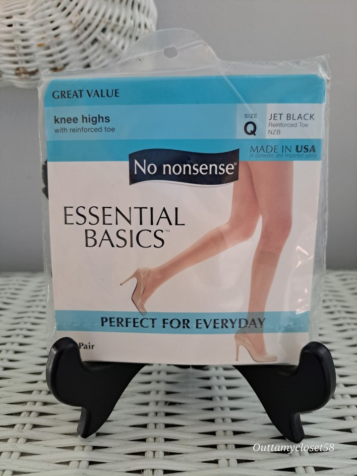 No Nonsense Knee Highs. Size Q. RT Style. Beige, Jet Black. Sissy Fem ...