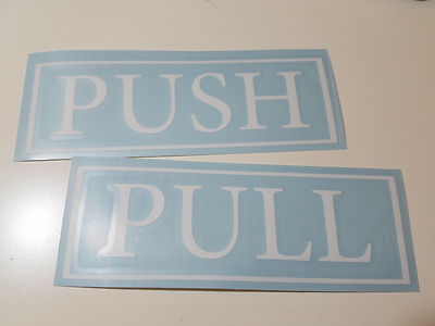 PUSH PULL Vinyl Stickers - Door Labels Exit Entrance - Die Cut Decals ...