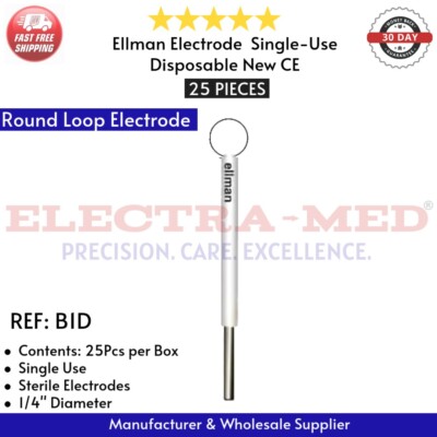 Ellman B1D- Round Loop Electrode -Twenty-Five (25) Single-Use ...
