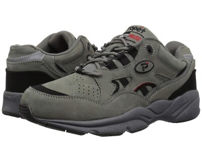 Propét Z5588* Men's Grey Nubuck Stability Walker Sneaker Shoe Size 10 ...