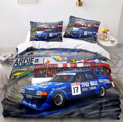 BLUE TRU BLU Ford Falcon XD Group C, No. 17 Queen Bed Quilt Cover Set ...