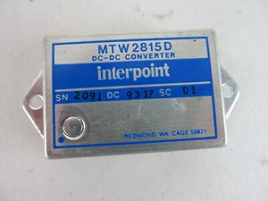 NEW Interpoint DC/DC Converter MTW2815D 18-40 VDC Input 15 VDC Output ...