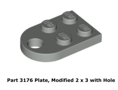 Lego 1x 3176 Gray Plate, Modified 2 x 3 with Hole | eBay Australia