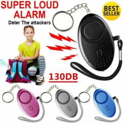 120DB Portable Keychain Anti-Attack Protect Personal Alarm Emergency ...
