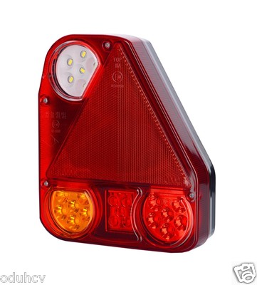 1 x Left LED Rear Combination Lights Triangle Caravan Motorhome Trailer ...