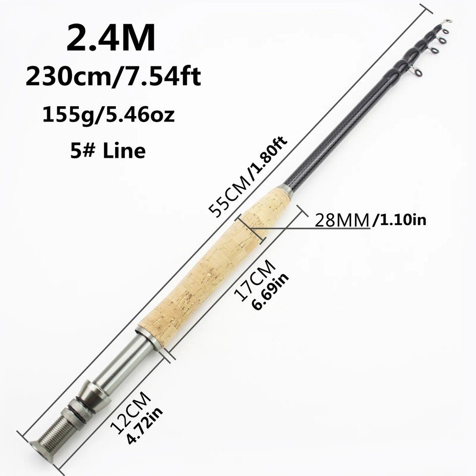 2.1M-3.0M Fly Fishing Rod Fenwick fenlite Fly Fenlite Fly Fishing cork ...