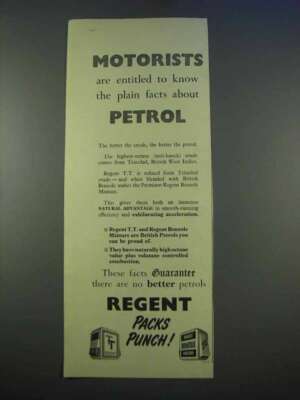 1955 Regent Petrol Gasoline Ad - Motorists are Entitled | eBay