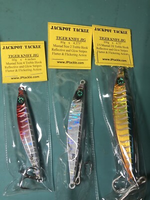 Tiger Knife 60g/80g/100g Fishing Jigs Treble Hook Casting/Vertical ...