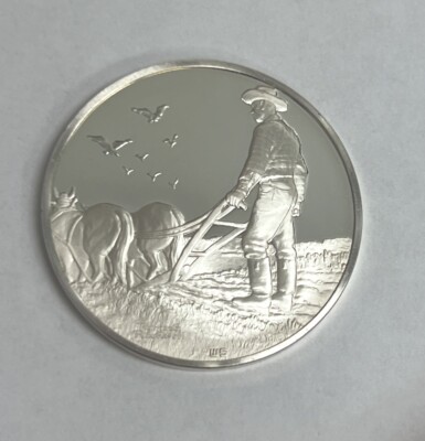 1974 Norman Rockwell Robert Frost the Gift Outright .925 Silver Art ...