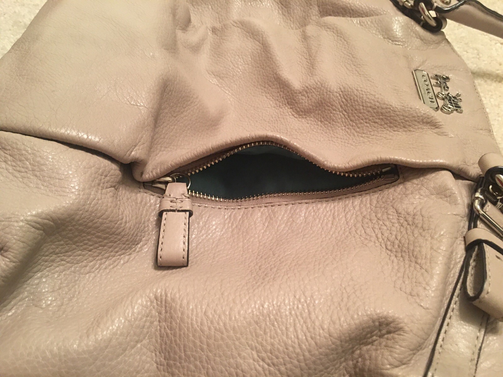 Coach Madison Leather Lindsey Grey Satchel Bag Purse Handbag 18641 | eBay