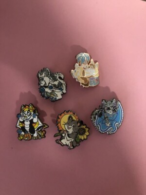 Fursona Pins LOT OF 5: Halloween, Beach, Metallic, Glitter, Hamster ...