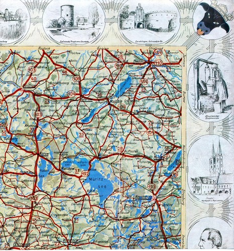 Waren Müritz Teterow Wittstock Neustrelitz 1937 orig. Luftbild ...