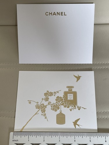 Coco Chanel Set Lot 2 Vip Holiday Greeting Postcards cards envelopes ...