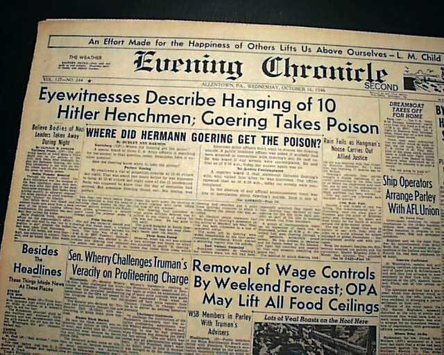 Hermann Goering Quotes Death By Hanging': The Nuremberg Trials The
