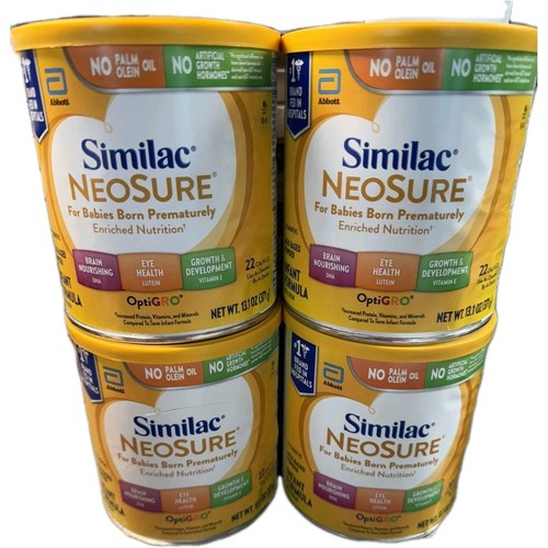 4 Similac Neosure Powder Formula 13.1.oz Cans for Premature Ex 02/2027 ...