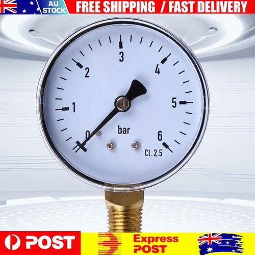 0-6 Bar Manometer 2.3 Face Air Compressor Hydraulic Pressure Gauge ...