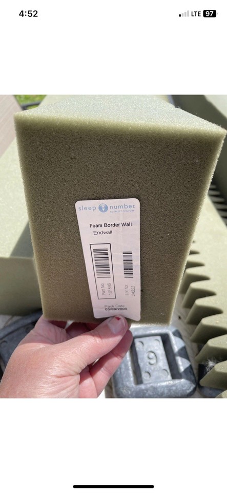 Sleep number, Select Comfort ~Eastern King Sz Border Foam, Side Rails ...