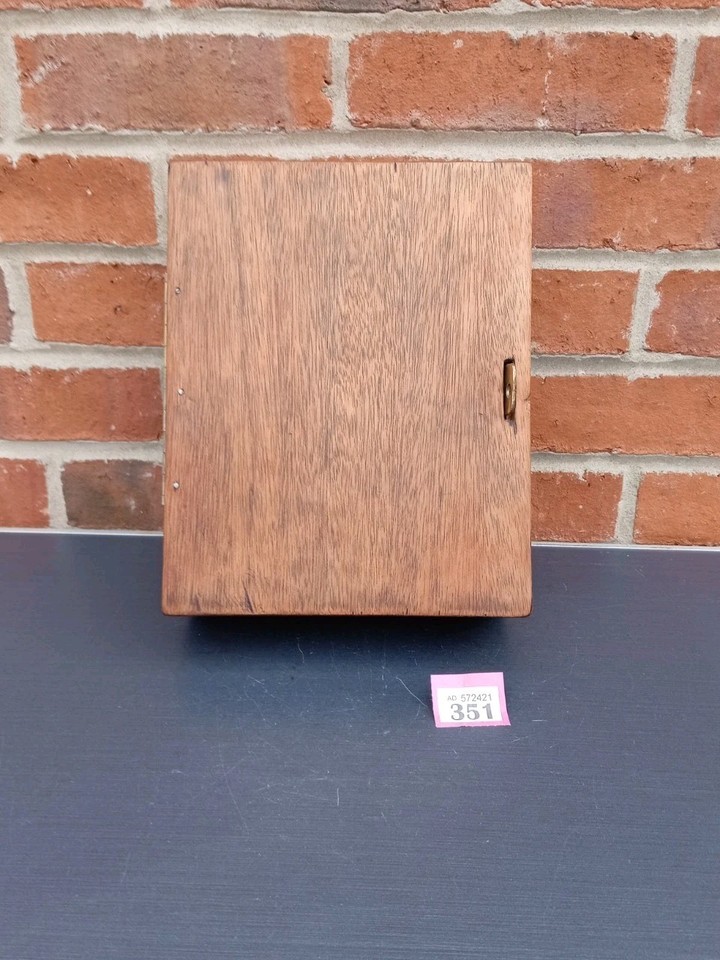 Vintage Wooden Storage Box 🌿 P351 (Old Rustic Wood Lockable First Aid ...