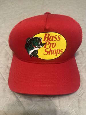 Bass Pro Shops Red Mesh Hat Trucker Cap Fishing | eBay